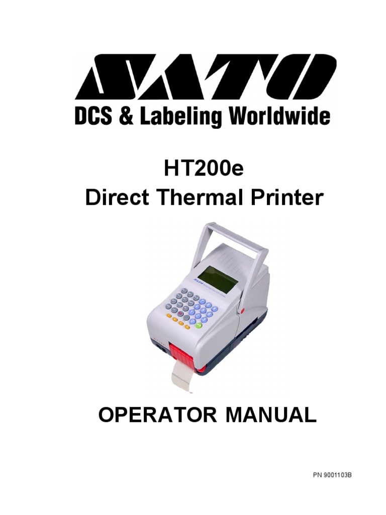 SATO Manual | PDF | Media Technology | Information And Communications ...