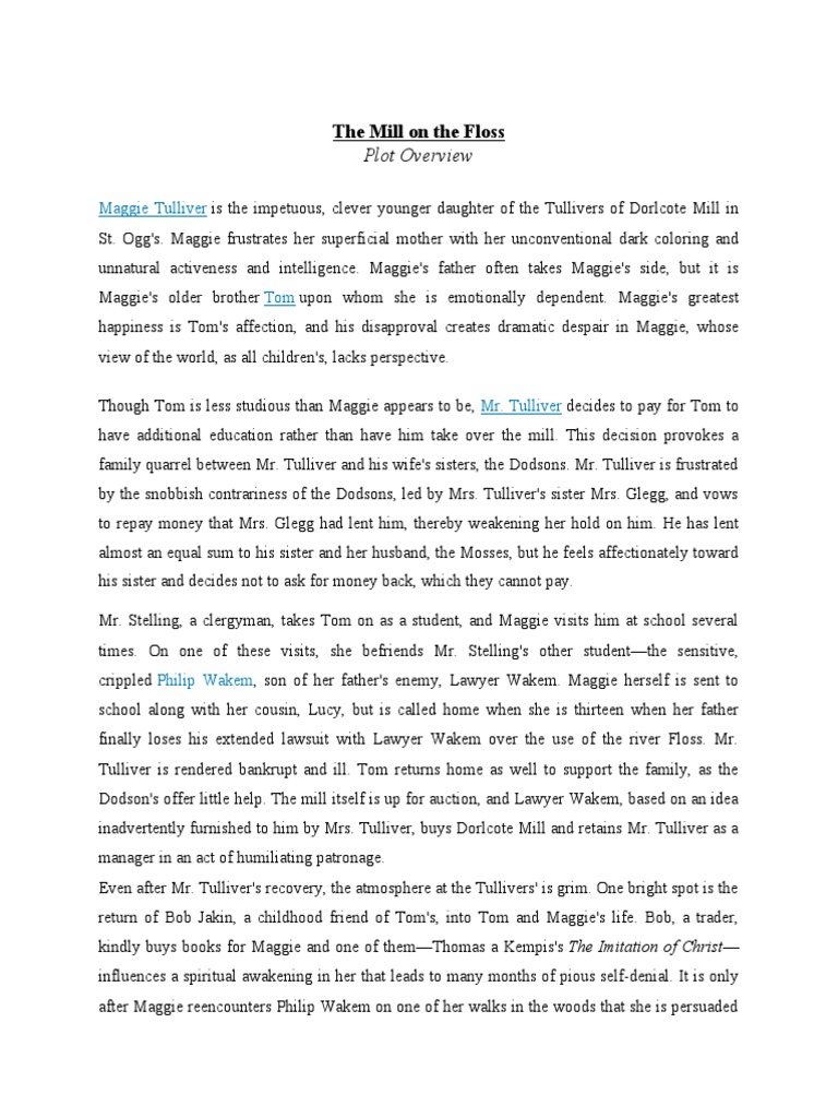 Maggie Tulliver's Tragic Journey | PDF | The Mill On The Floss