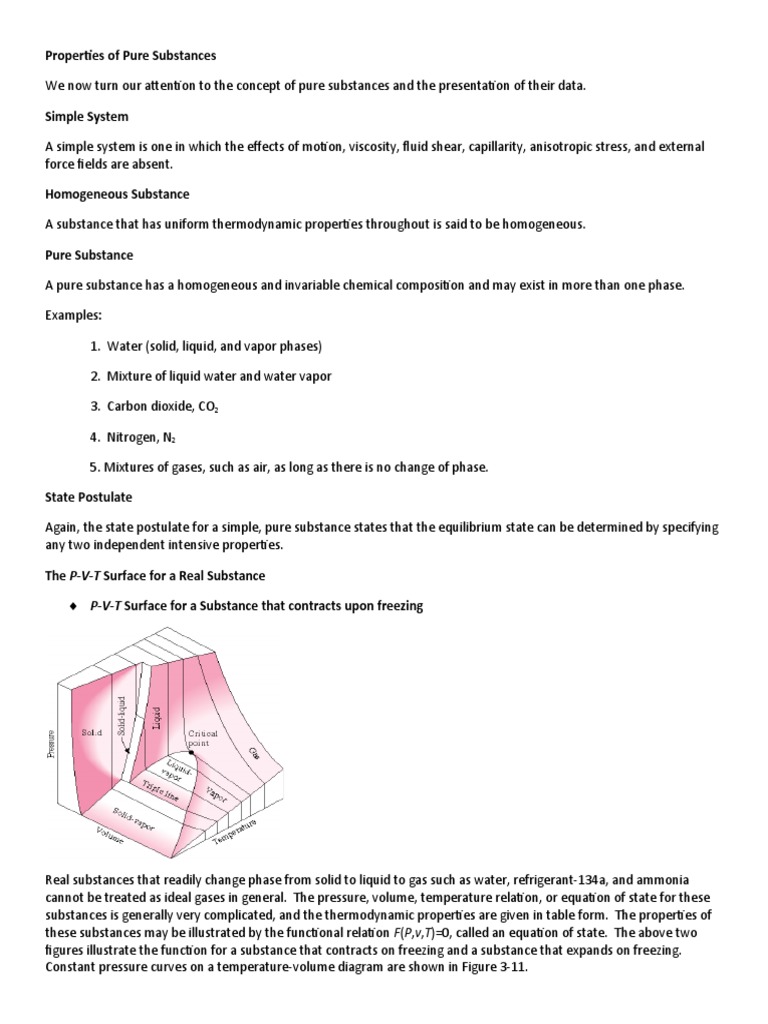 Properties of Pure Substances Final | PDF | Phase (Matter) | Enthalpy
