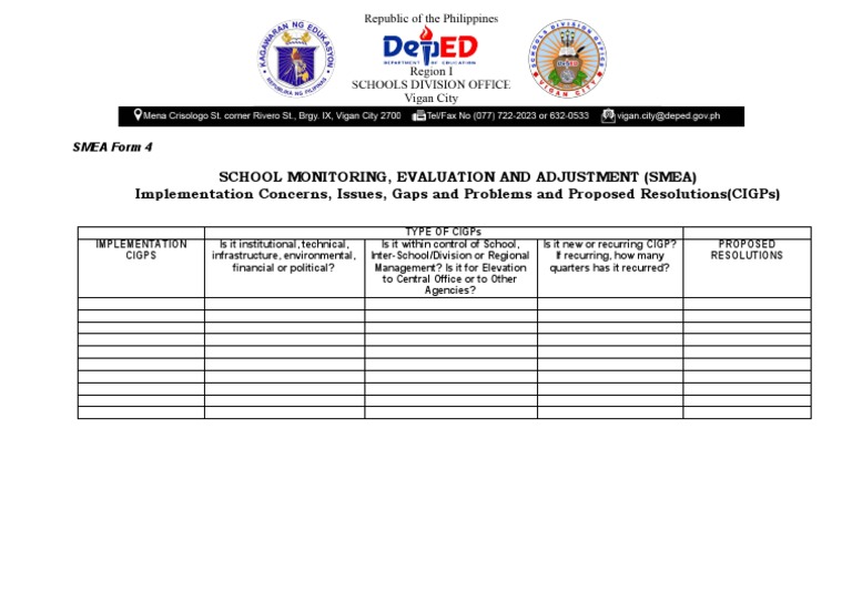 DMEA Form 4 - Implementation CIGPs | PDF