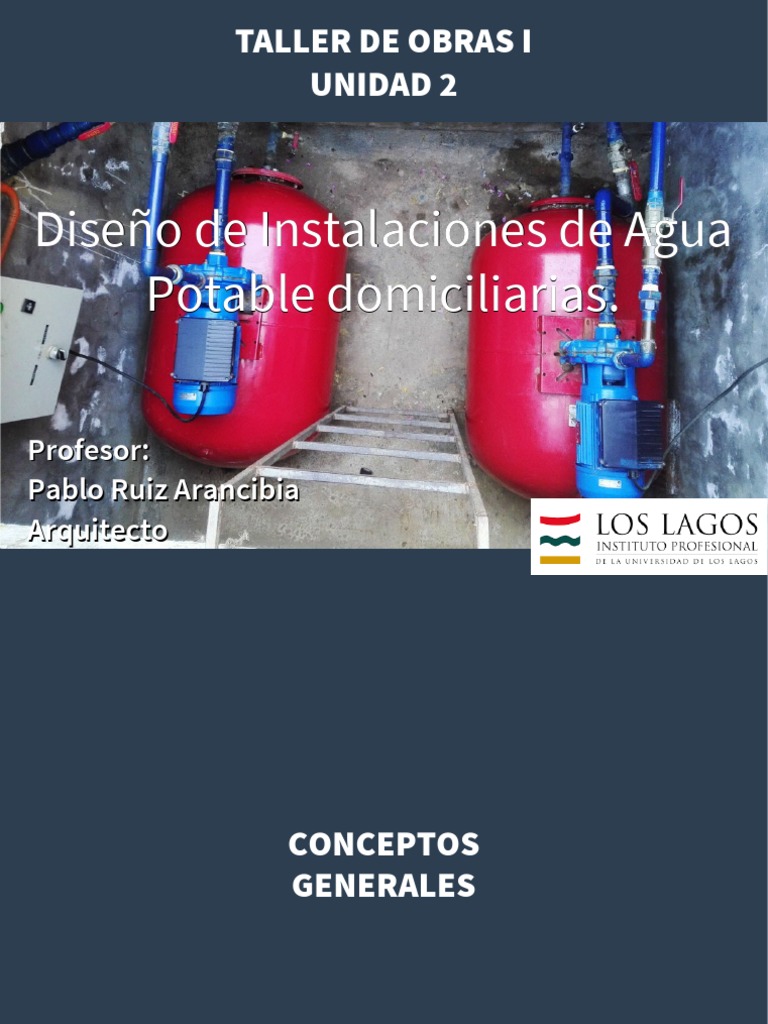 Diseño de Instalaciones de Agua Potable Domiciliarias (Sistemas de Bombeo) | PDF | Bomba | Tanques