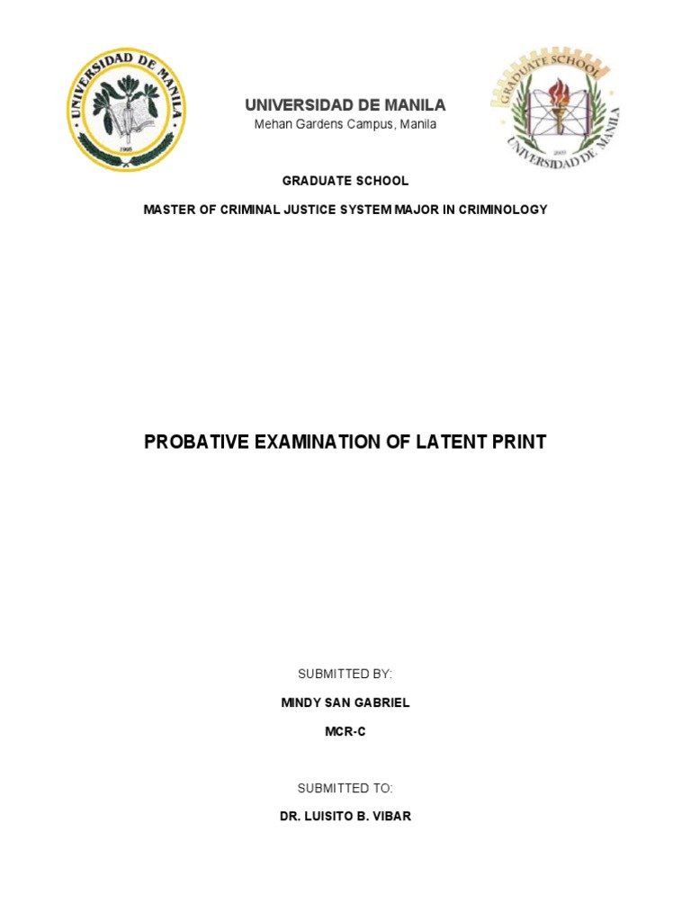 Understanding Latent Fingerprints | PDF | Fingerprint | Crime Scene
