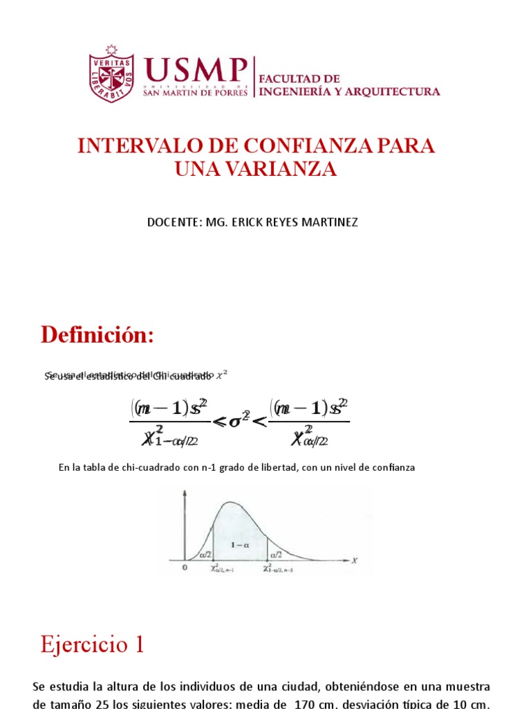 Intervalo de Confianza para Una Varianza-1 | PDF