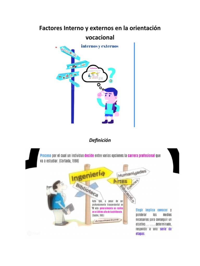 Factores Interno y Externos en La Orientación Vocacional | PDF