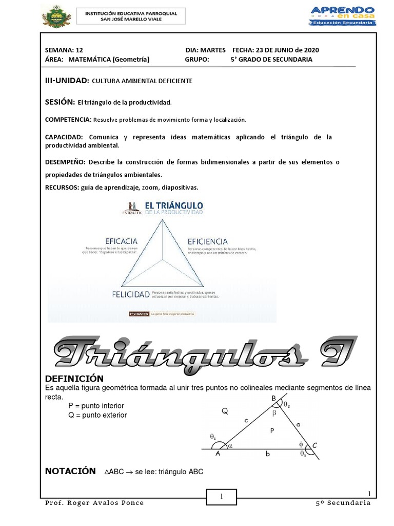 TRIÁNGULOS | PDF | Triángulo | Euclides