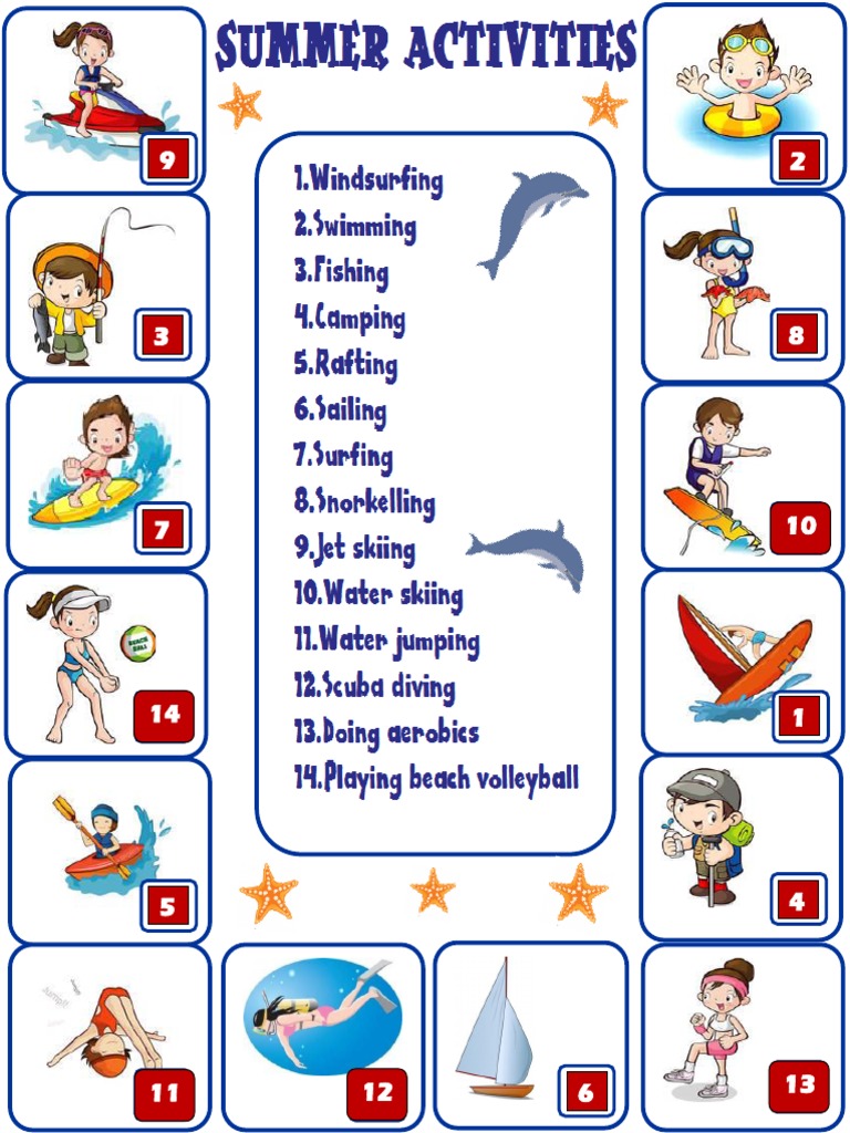 Summer Activities & Sports (Answer Key) | PDF