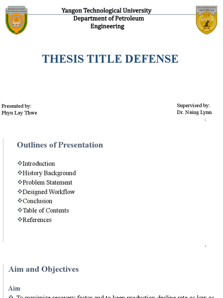 Title Defense Ppt. PLT | PDF | Petroleum Reservoir | Computer Simulation