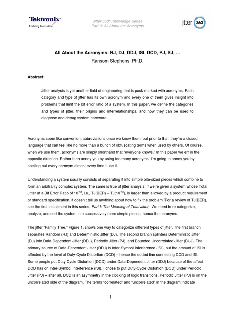 All About The Acronyms: RJ, DJ, DDJ, ISI, DCD, PJ, SJ, : Ransom ...