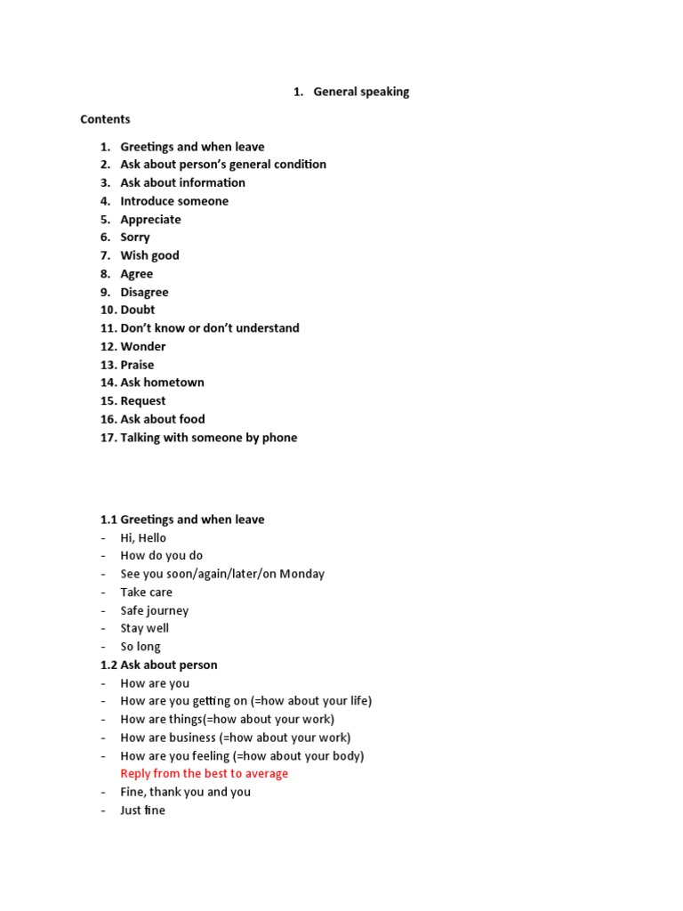 General Speaking | PDF