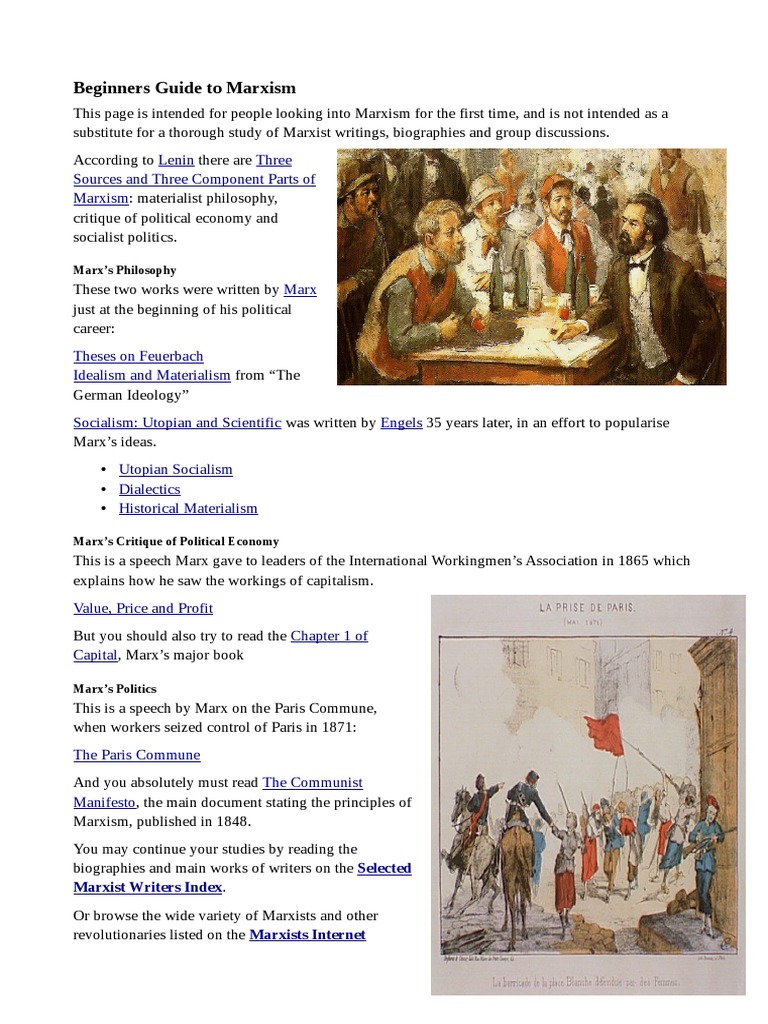Beginner's Guide to Marxism Basics | PDF | Politics | History