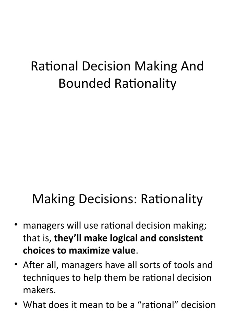 Ratinal Decision Making | Download Free PDF | Rationality | Decision Making