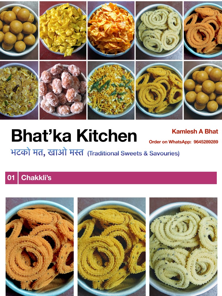 Traditional Sweets & Savouries Menu | PDF