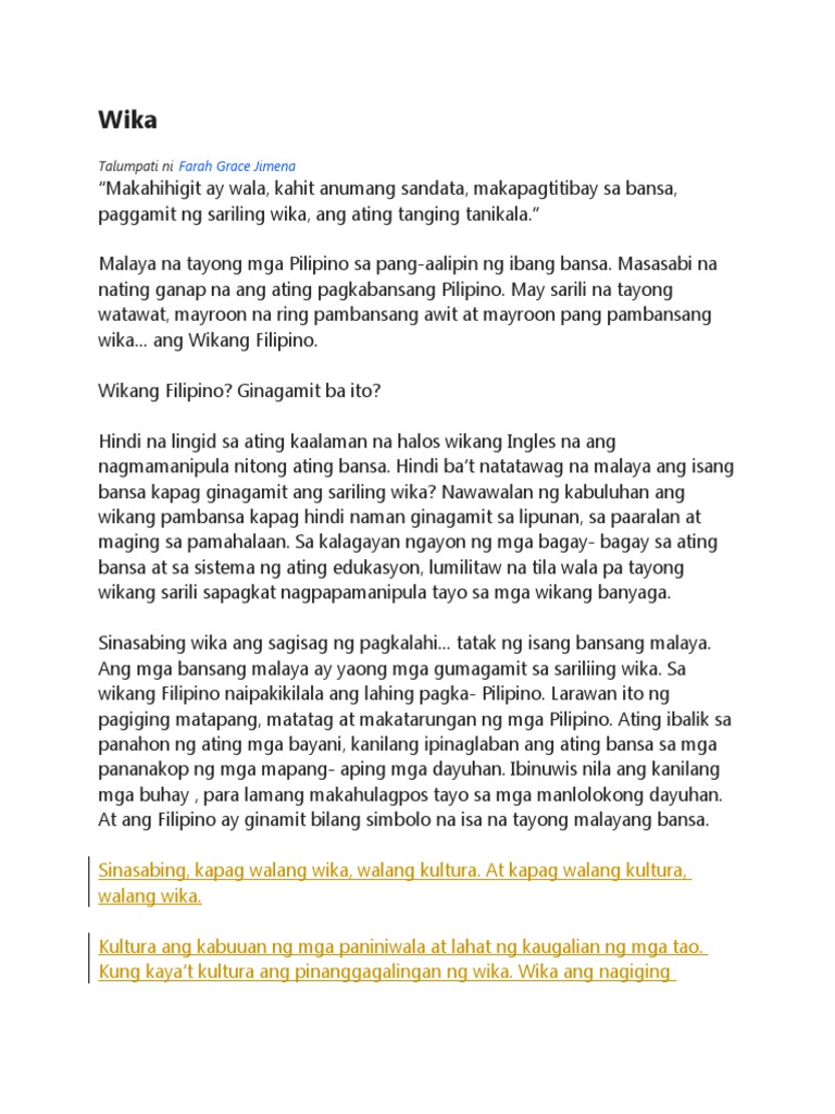 Talumpati Piece | PDF