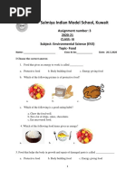 CBSE Class 6 Worksheet - Components of Food | PDF | Vitamin | Dietary Fiber
