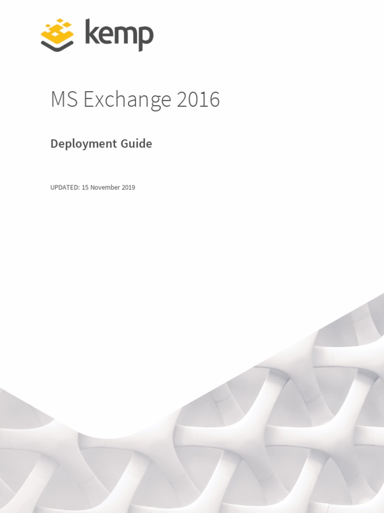 MS Exchange 2016: Deployment Guide | PDF | Transport Layer Security ...