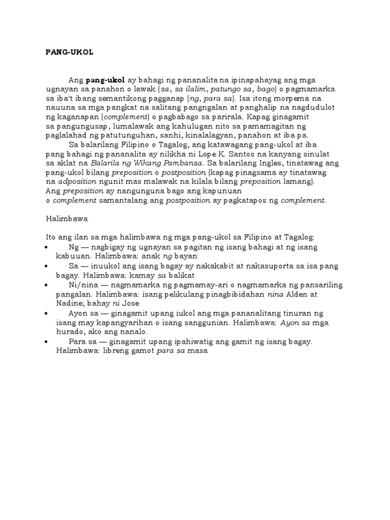 Pang Ukol | PDF