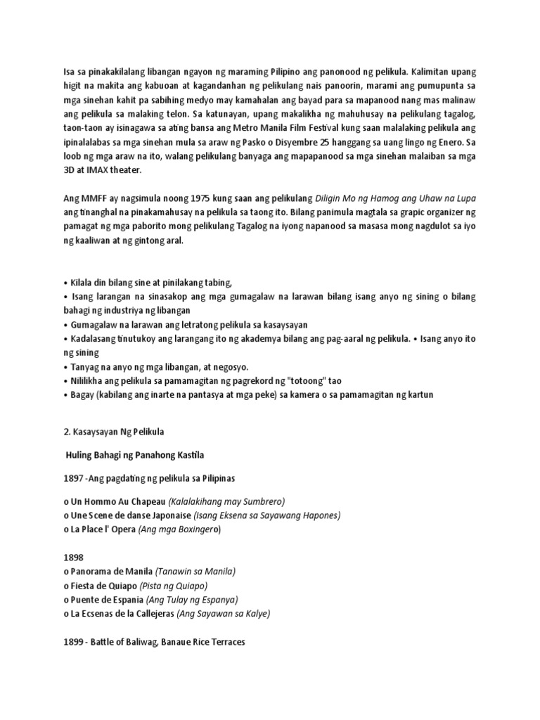 2nd Year Pelikula | PDF