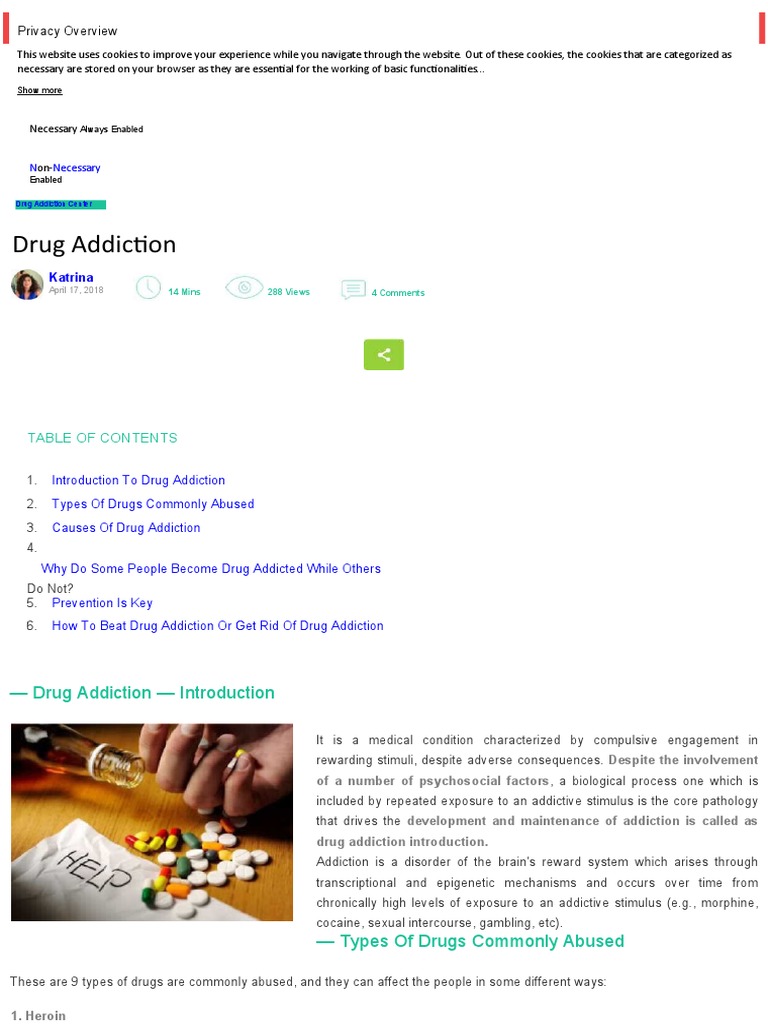 Drug Addiction | PDF