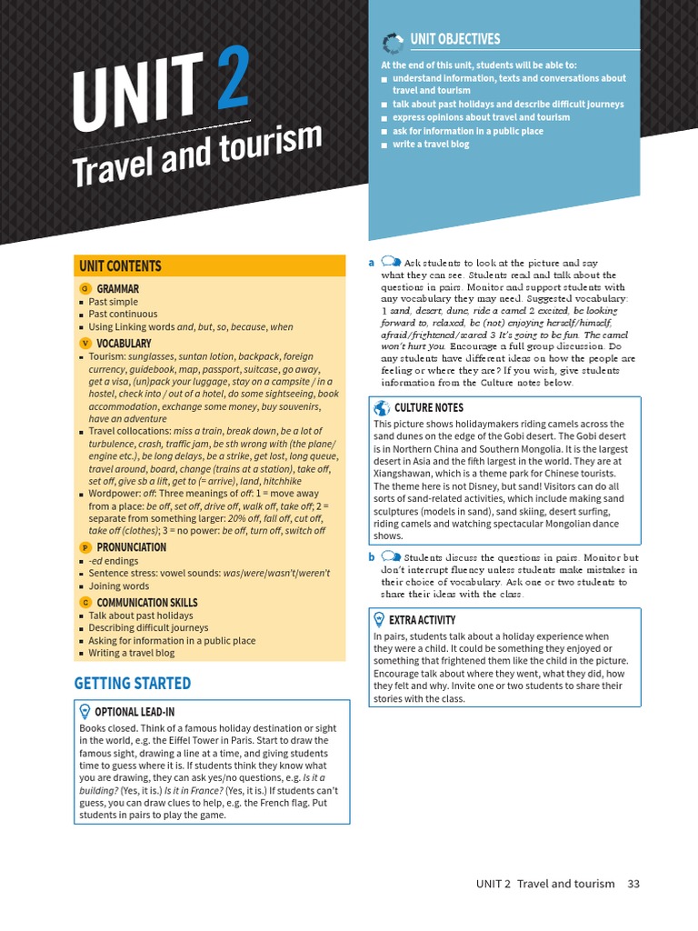 Travel and Tourism: Unit Contents | Download Free PDF | Question | Semiotics