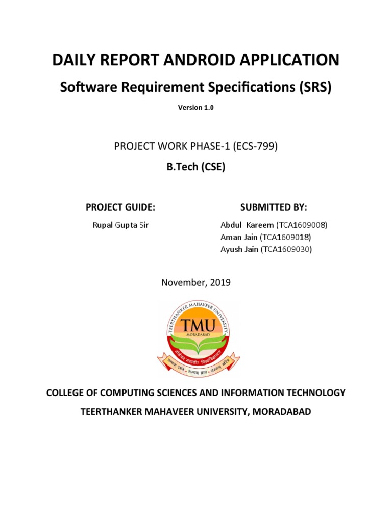 SRS Daily Report | PDF | Password | User (Computing)