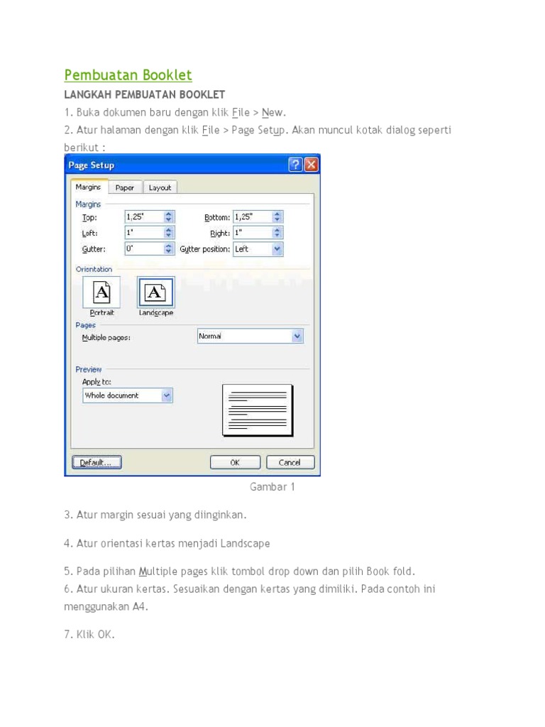 Cara Buat Booklet | PDF