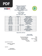 Grade 3 Class Program 2022-2023 | PDF | Schools | Learning