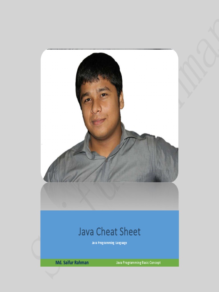 Md Saifur Rahman Java Programming Basic Concept Pdf Class Computer Programming Method