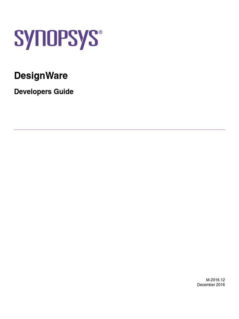 DW Developers Guide | PDF | Hardware Description Language | Logic Synthesis