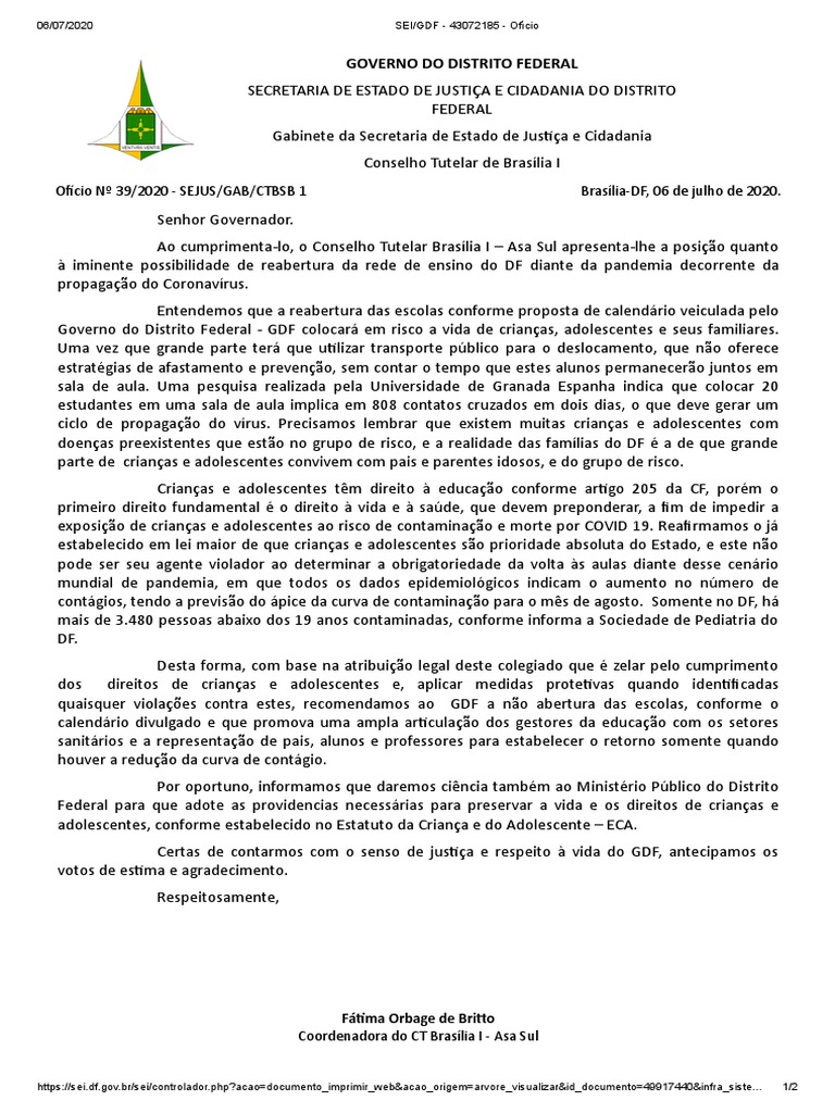 Ofício Conselho Tutelar | Download grátis PDF | Adolescência | Bem-estar Ofício Conselho Tutelar | Download grátis PDF | Adolescência | Bem-estar
