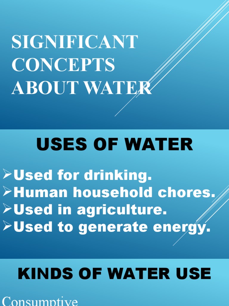 Uses of Water | PDF