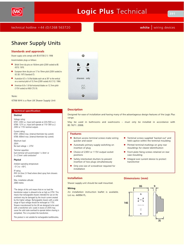 Logic Plus Shaver Supply Unit Guide | PDF | Electrical Engineering | Nature