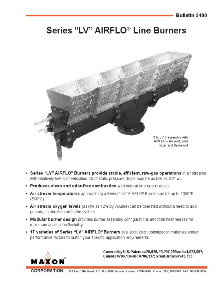 LV Line Burner Maxon | PDF | Building Engineering | Applied And ...