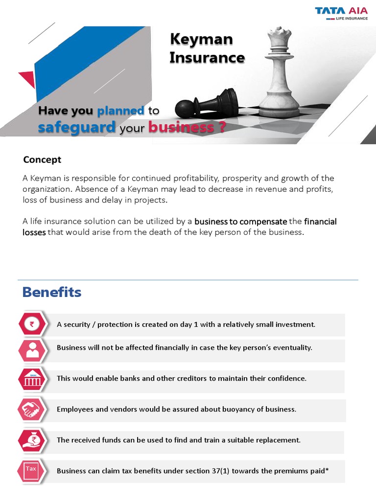 Keyman Insurance Overview and Benefits | PDF | Insurance | Life Insurance
