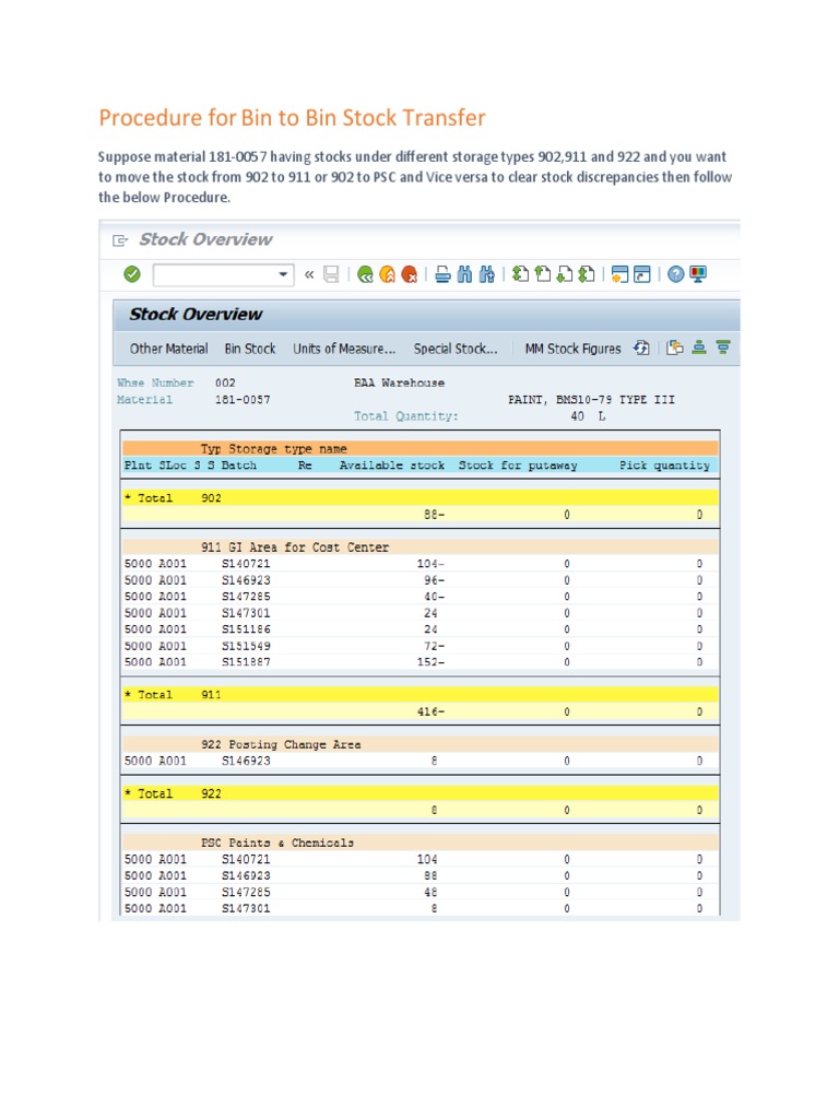 LT01 User Guide For Bin Transfer | PDF