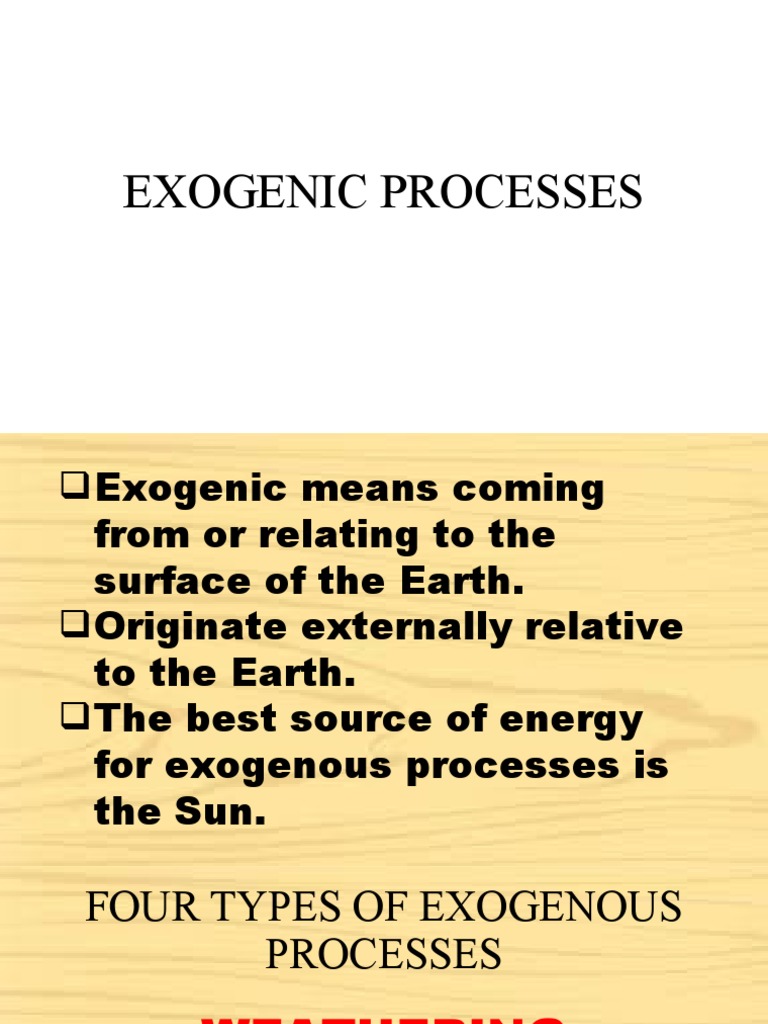 Exogenic Processes | PDF | Weathering | Erosion