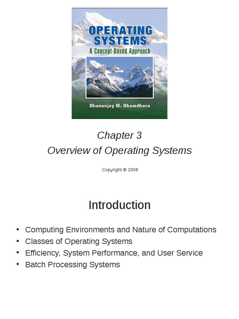 Chapter 03 Intro To Os | PDF | Process (Computing) | Operating System