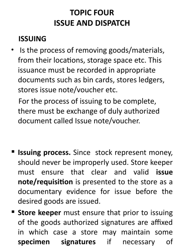 Dispatch Procedures and Documentation | PDF | Packaging And Labeling ...