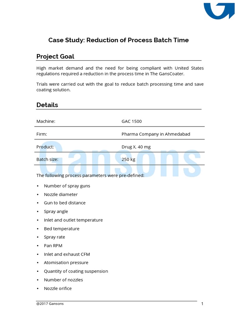 Reduction of Process Batch Time | PDF | Tablet (Pharmacy) | Mechanical ...