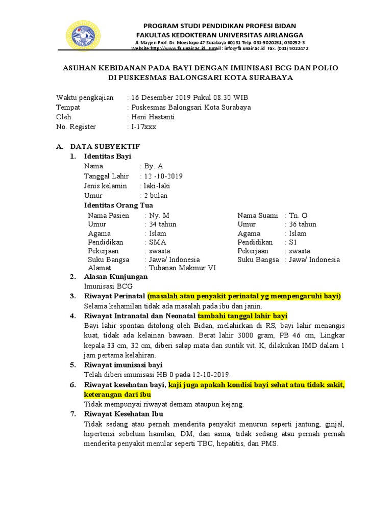HENI - Soap Imun BCG Polio By. Arkana Elvado | PDF