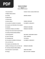 Graduation and Moving Up Ceremony Program Flow | PDF | Social ...