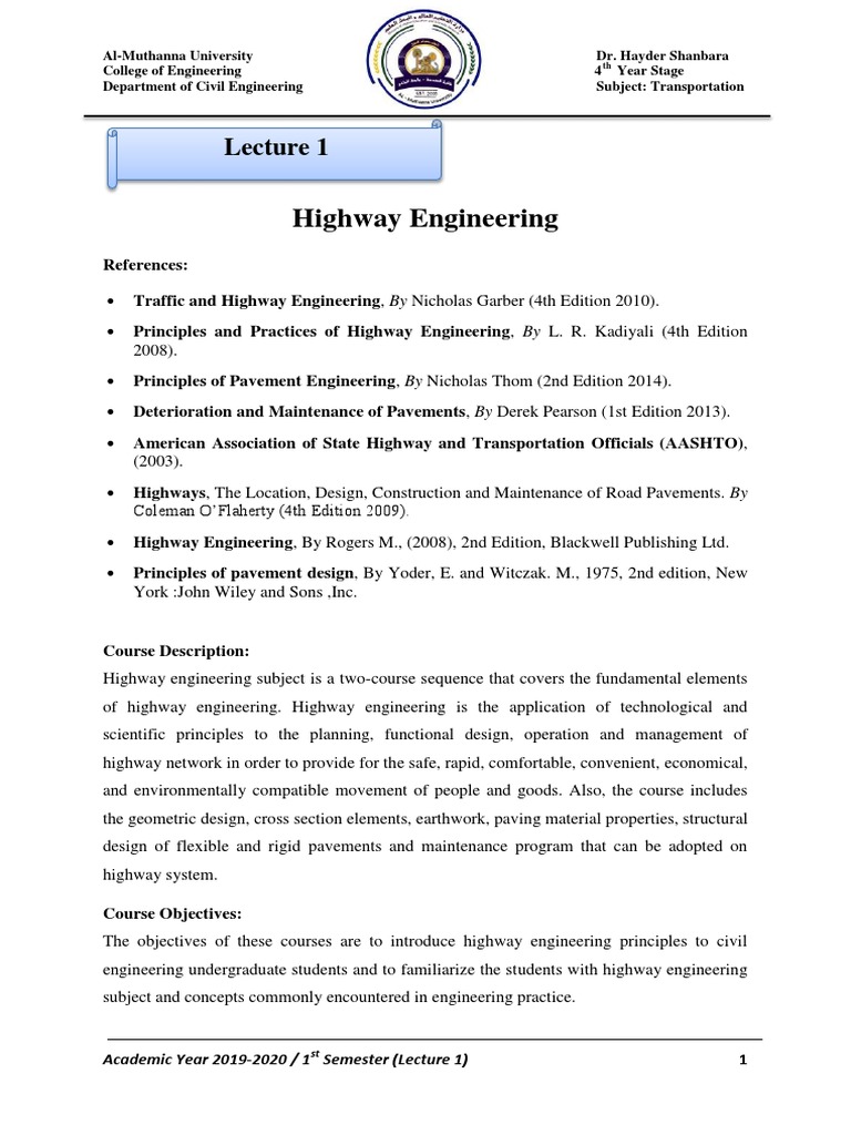 Highway Engineering: References | PDF | Road | Road Surface