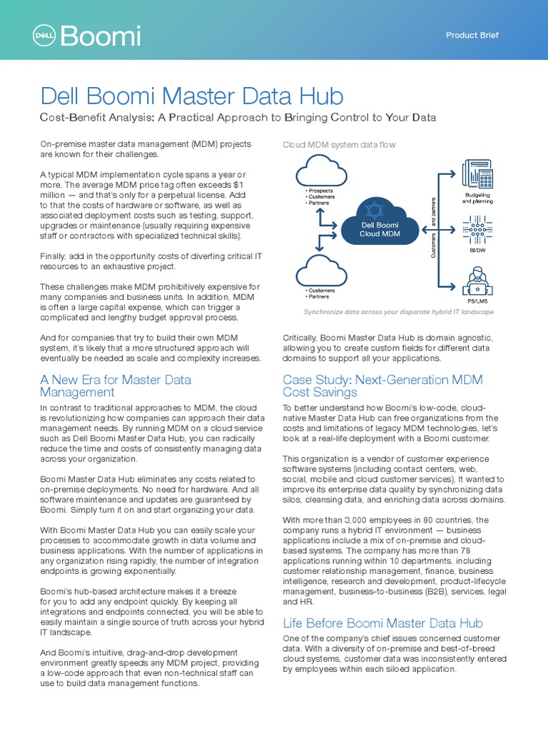 Cost Analysis Boomi Master Data Hub Product Brief | Download Free PDF | Cloud Computing ...