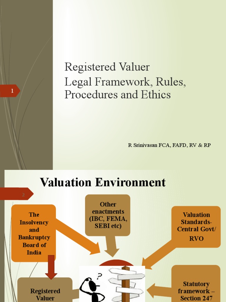 Registered Valuer Legal Framework, Rules, Procedures and Ethics | PDF ...