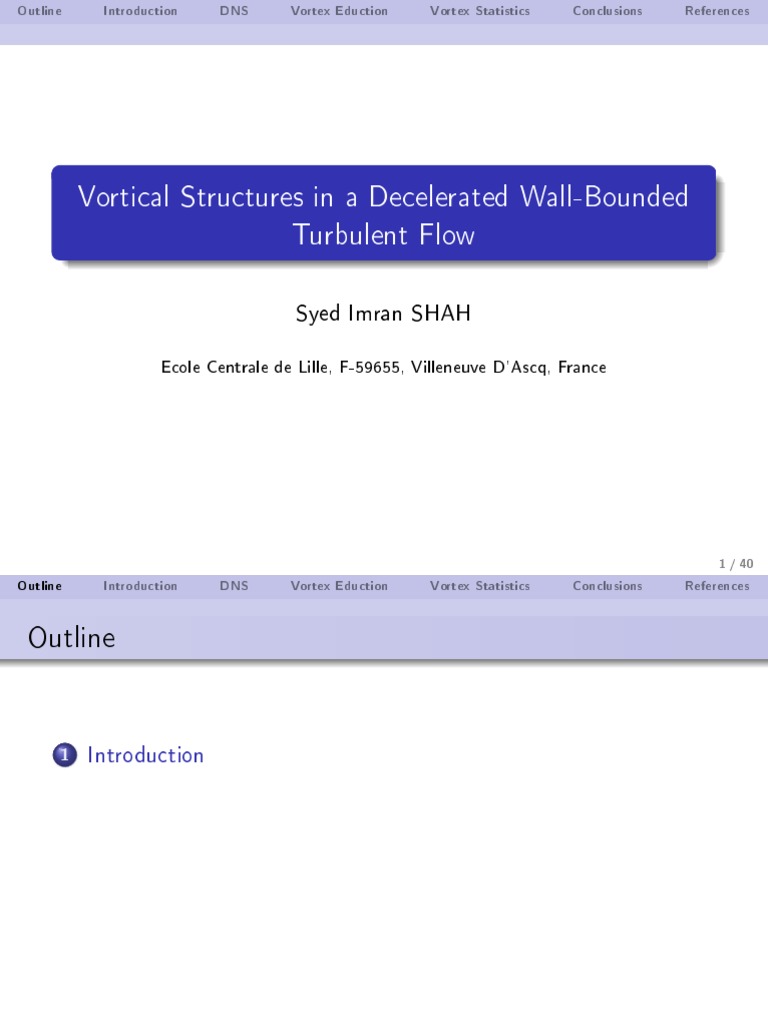 Decelerated Wall Bounded Turbulent Flow | PDF | Vortices | Turbulence