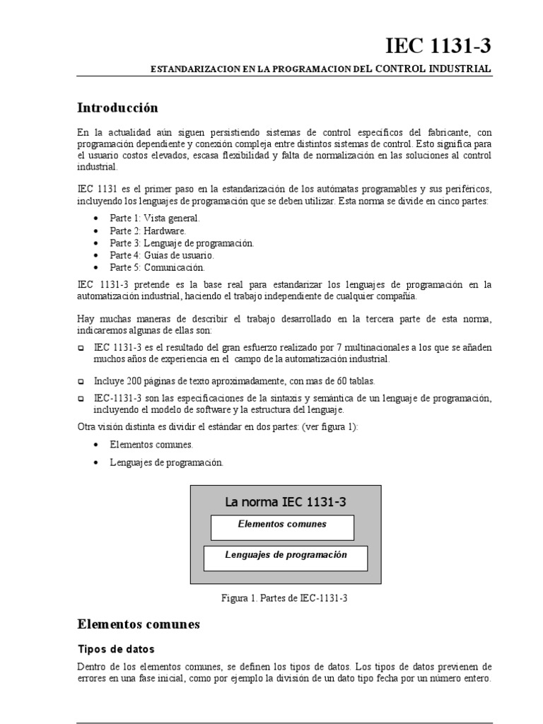 Norma Iec1131-3 | PDF