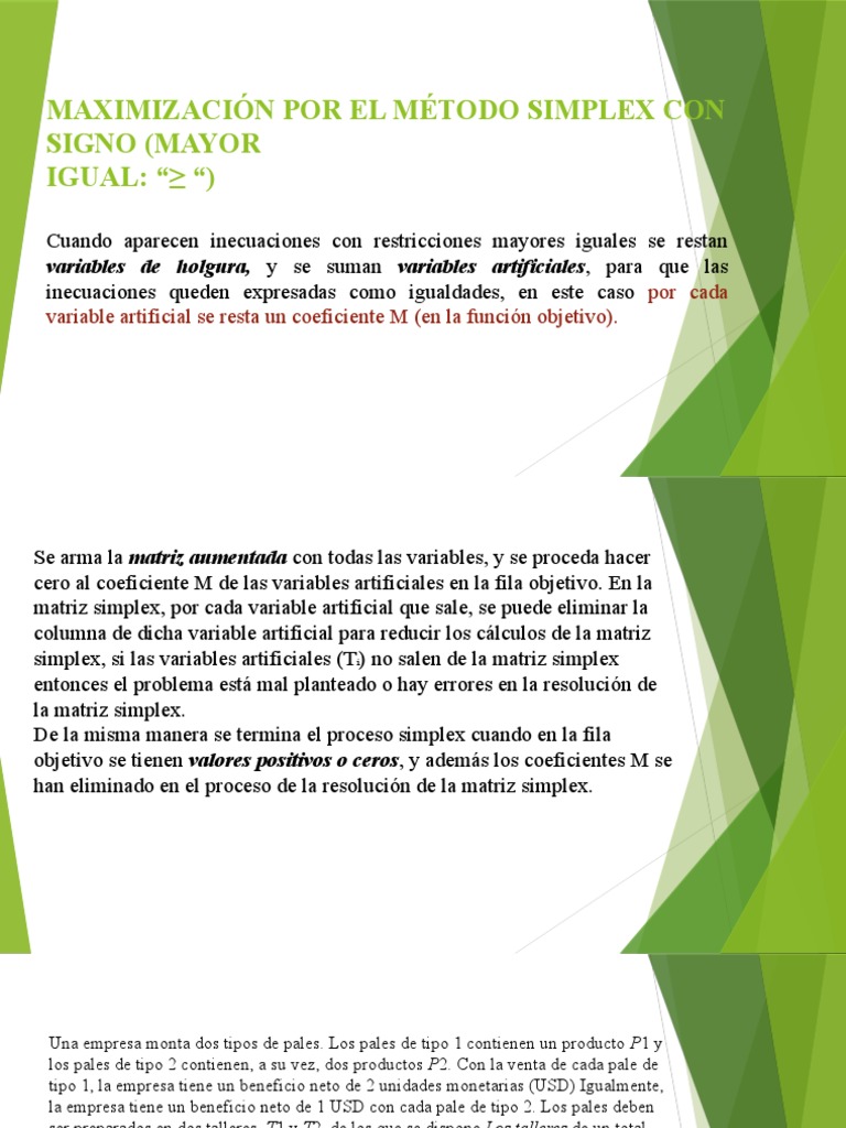 Simplex Con Variables Artificiales | PDF