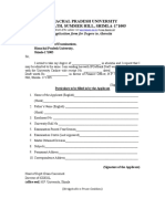 Degree Application Form in Absentia | PDF