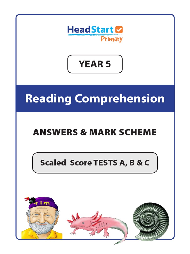 ReadingComprehension Year5 AnswersandMarkScheme COLOUR Sample ...