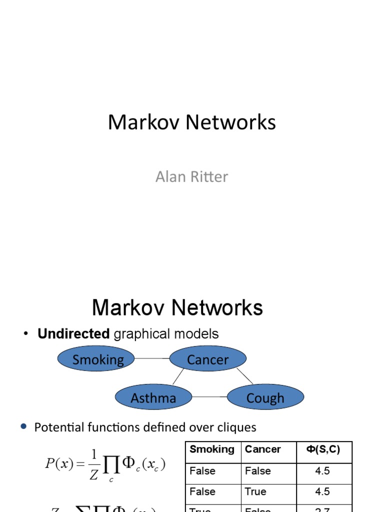 Markov Networks: An Introduction to Undirected Graphical Models | PDF | Bayesian Network ...