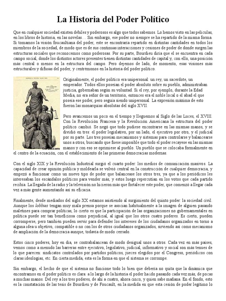 La Historia Del Poder Político | PDF | Monarquía absoluta | Democracia